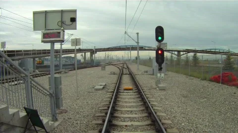 time-lapse, light rail transit train tri... | Stock Video | Pond5