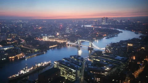 time lapse London skyline with Tower bri... | Stock Video | Pond5
