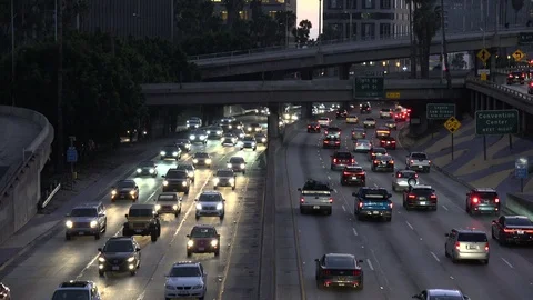 Time-lapse of a Los Angeles freeway from... | Stock Video | Pond5