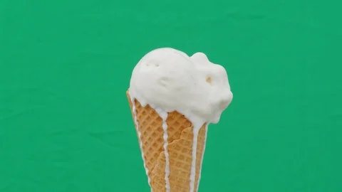 Time lapse of melting ice cream cone on ... | Stock Video | Pond5