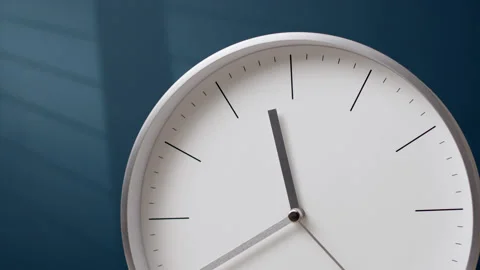 time-lapse metal hands of white clock go... | Stock Video | Pond5