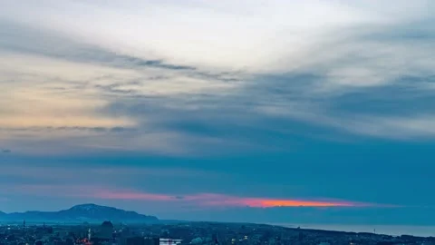 Time lapse movie of twilight sky. | Stock Video | Pond5