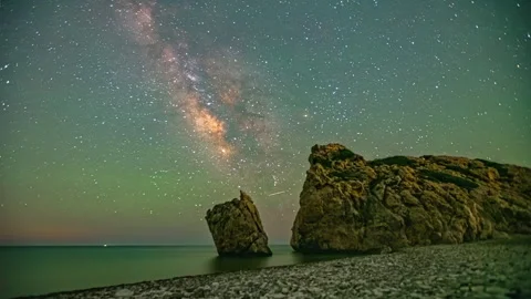 Time lapse at night of starry sky in Cyp... | Stock Video | Pond5