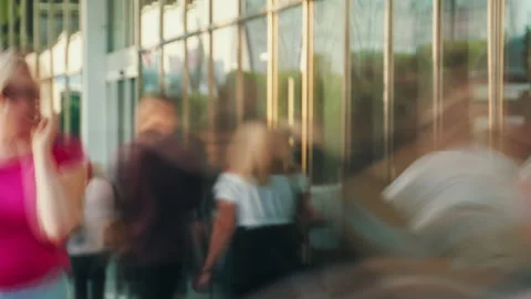 Time-lapse people crowd walking along ci... | Stock Video | Pond5