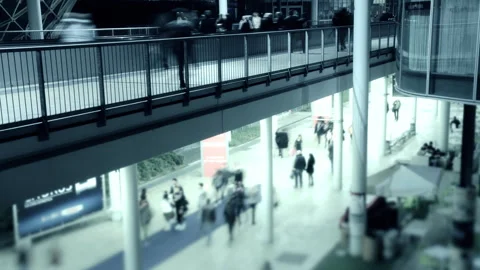 Time lapse of People Walking in Futurist... | Stock Video | Pond5