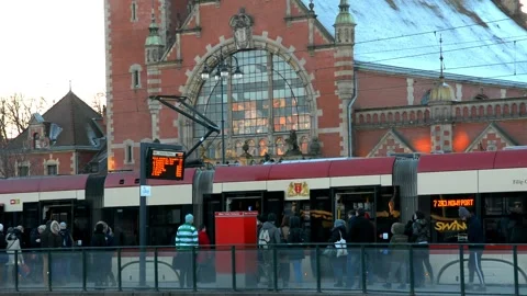 Time-lapse of a public transport scene i... | Stock Video | Pond5