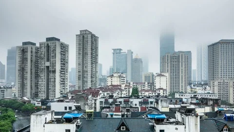 The time-lapse of the Rain clouds，Nanj... | Stock Video | Pond5
