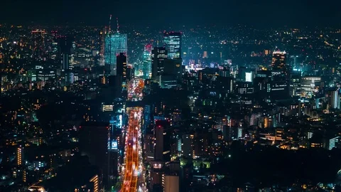 Tokyo Night Time Lapse Stock Video Footage | Royalty Free Tokyo Night ...