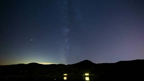 The time-lapse shot of the starry sky in... | Stock Video | Pond5