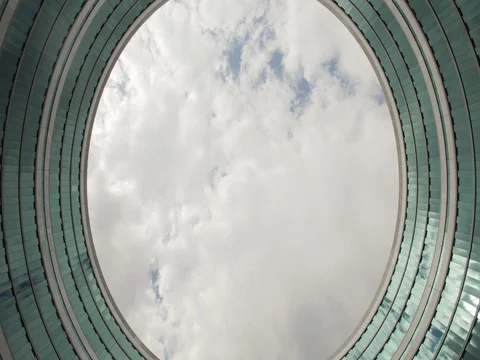 Time-lapse of the Sky Through a Circular... | Stock Video | Pond5