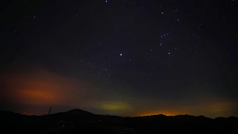 Time lapse of the starry night sky over ... | Stock Video | Pond5