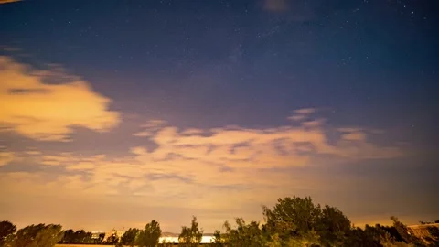 Time lapse of the starry night sky. The ... | Stock Video | Pond5