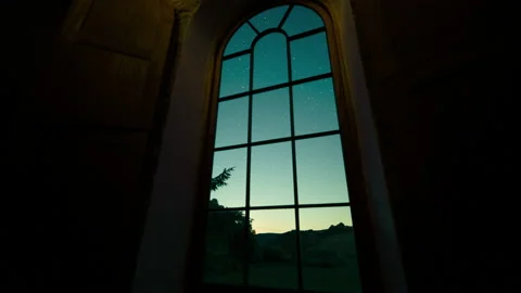 Time lapse of a starry night sky through... | Stock Video | Pond5