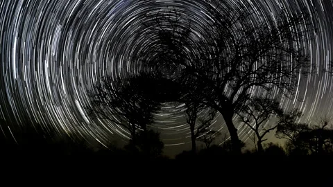 Time lapse of stars moving in rotation b... | Stock Video | Pond5
