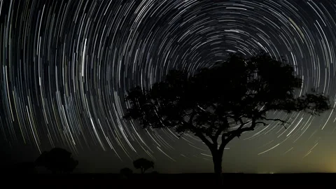 Time lapse of stars moving in rotation b... | Stock Video | Pond5
