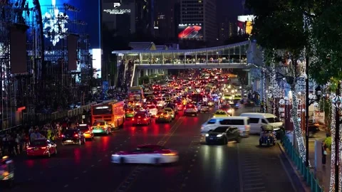 Time lapse street in front of shopping m... | Stock Video | Pond5