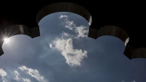 Time Lapse - Sun and clouds moving behin... | Stock Video | Pond5