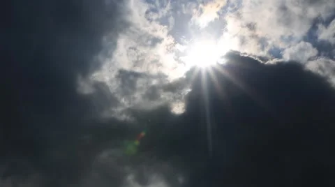 Time lapse of sun rays through storm clo... | Stock Video | Pond5
