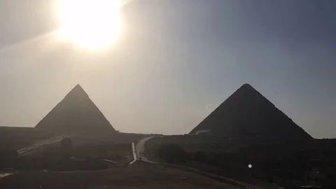 Time lapse sunset Pyramids of Giza and S... | Stock Video | Pond5