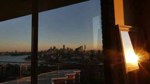Time lapse sunset through a window of Sy... | Stock Video | Pond5