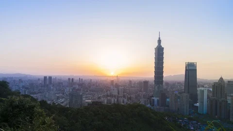 Time lapse Taipei City sunset with citys... | Stock Video | Pond5