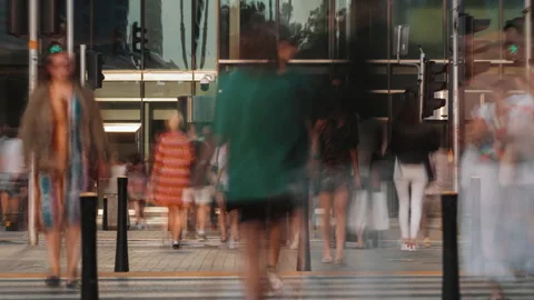 Time-lapse unrecognizable people crowd c... | Stock Video | Pond5