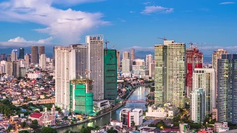 Time Lapse View of Metro Manila Skyline ... | Stock Video | Pond5