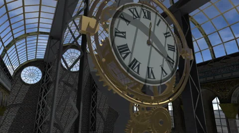 Steam Punk Clock Stock Footage ~ Royalty Free Stock Videos | Pond5
