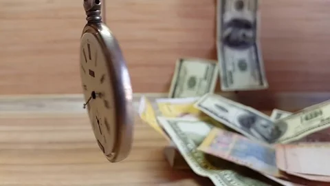 Time is money. The clock revolves agains... | Stock Video | Pond5