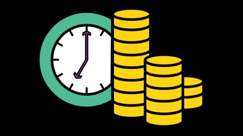 Time is Money Line Drawing Animation Tra... | Stock Video | Pond5