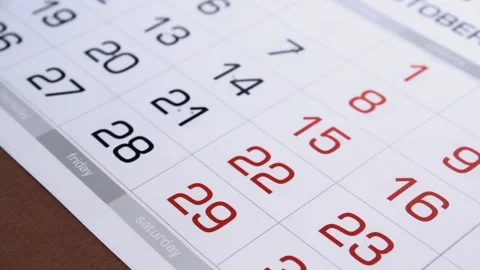 Calendar Time Running Stock Video Footage | Royalty Free Calendar Time ...