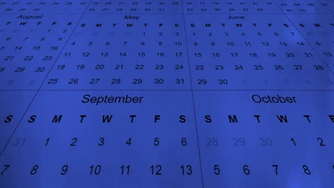 Time passing dark blue and black calenda... | Stock Video | Pond5