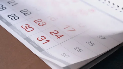 Calendar Time Running Stock Video Footage | Royalty Free Calendar Time ...