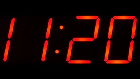 Time showing between 11:00 and 11:59 on ... | Stock Video | Pond5