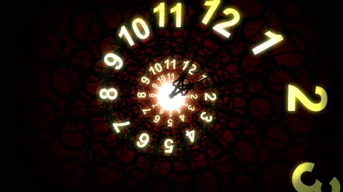 Time Spiral Animation Clock Background w... | Stock Video | Pond5