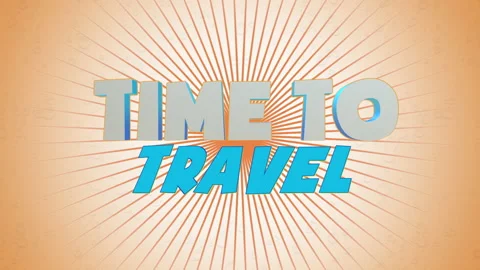 Time To Travel with retro lines on gradi... | Stock Video | Pond5