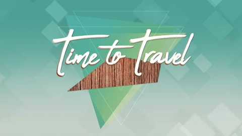 Time to Travel with triangles and wood o... | Stock Video | Pond5