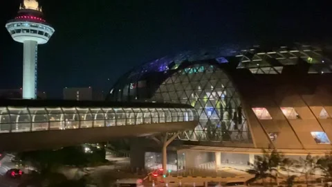 TimeLaps- Tram Ride Past The Shining Rai... | Stock Video | Pond5