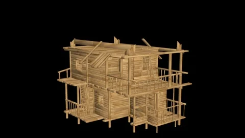 3D House Animation Stock Video Footage | Royalty Free 3D House ...