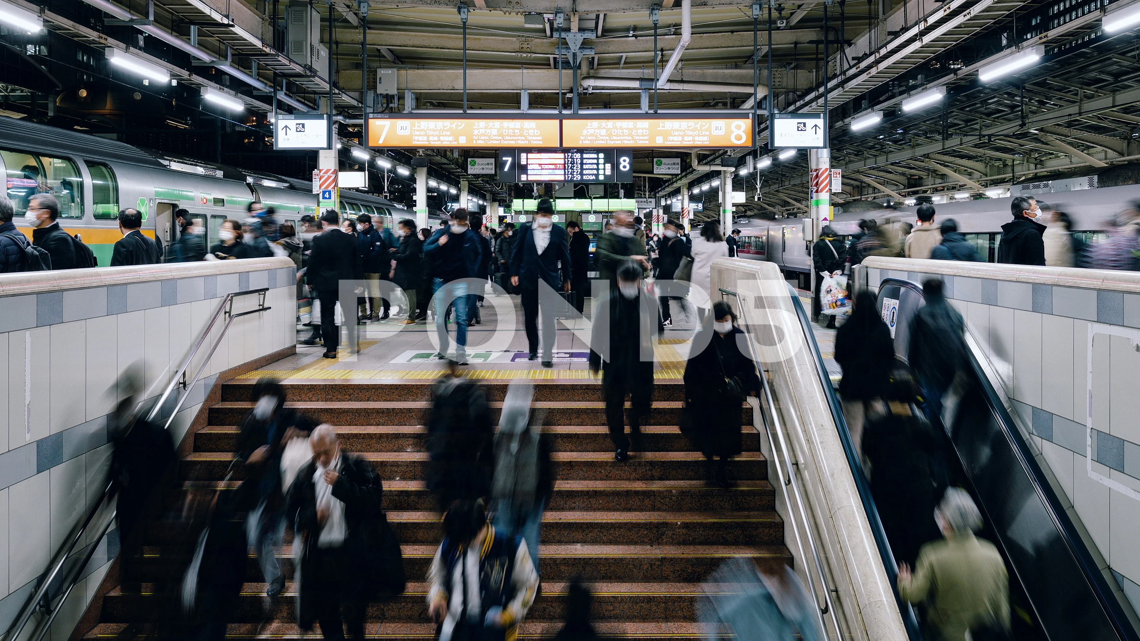 Crowded Train Station