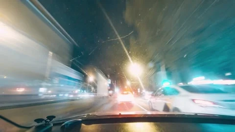 A timelapse of a car driving through the... | Stock Video | Pond5