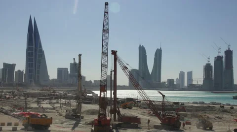 Timelapse: Construction Site in Bahrain ... | Stock Video | Pond5
