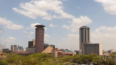 Timelapse of KICC with times tower build... | Stock Video | Pond5