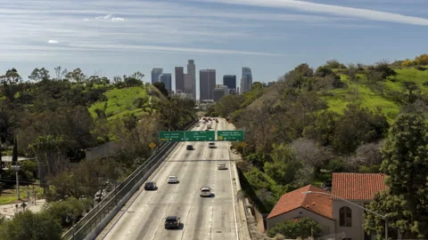 Timelapse of a Los Angeles Freeway with ... | Stock Video | Pond5