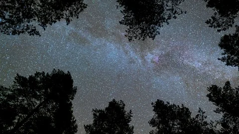 Timelapse of moving stars and Milky Way ... | Stock Video | Pond5