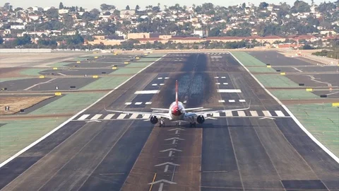 Timelapse of planes entering in a runway... | Stock Video | Pond5