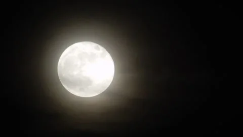 Timelapse Rising Full Moon In Night Sky ... | Stock Video | Pond5