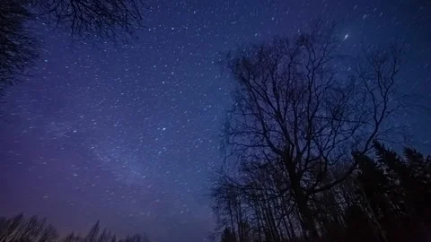 Timelapse shot of star movement in night... | Stock Video | Pond5