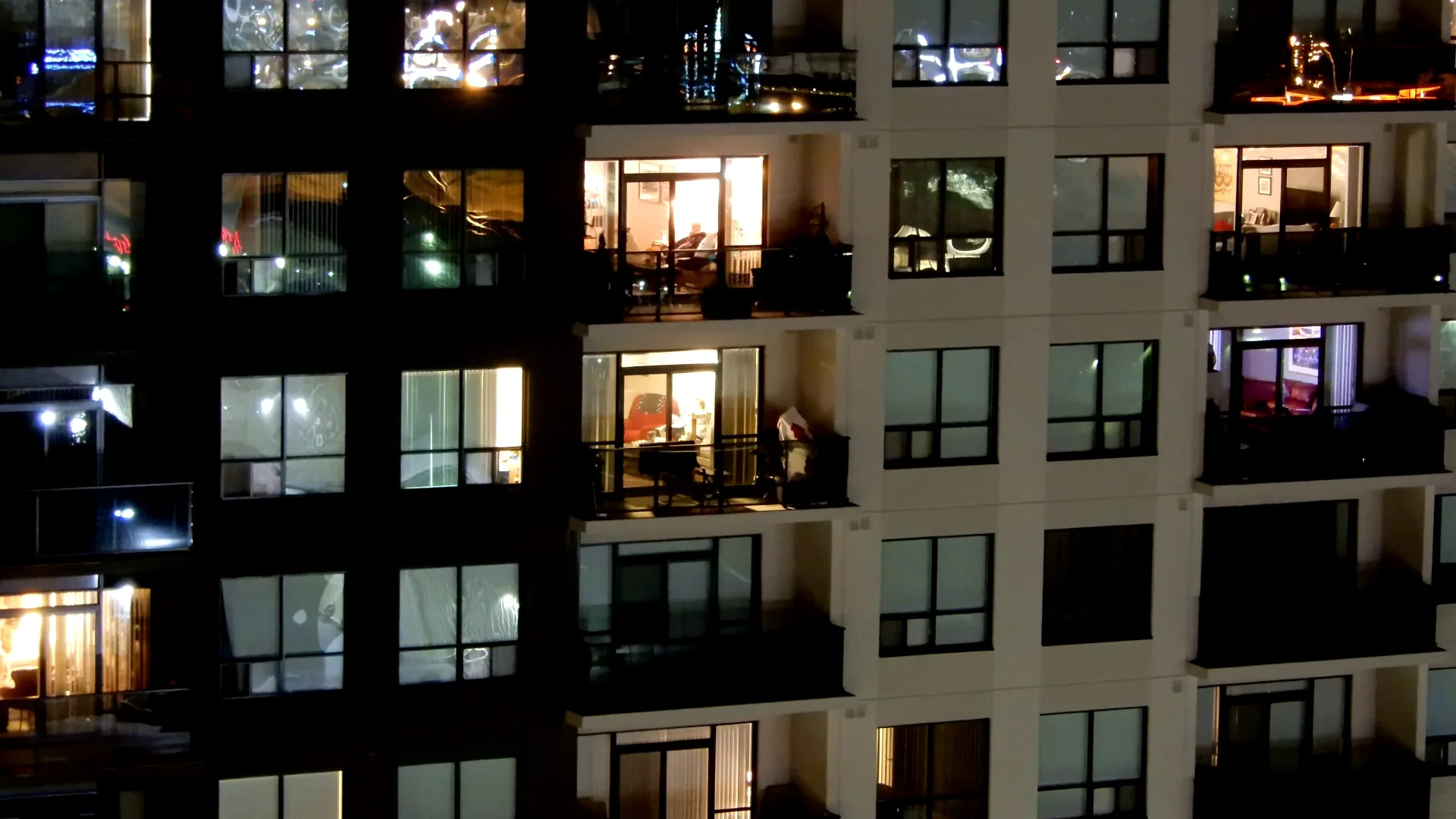 Side Of Building At Night