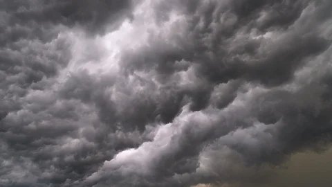 TIMELAPSE STEADY Dark Supercell storm cl... | Stock Video | Pond5